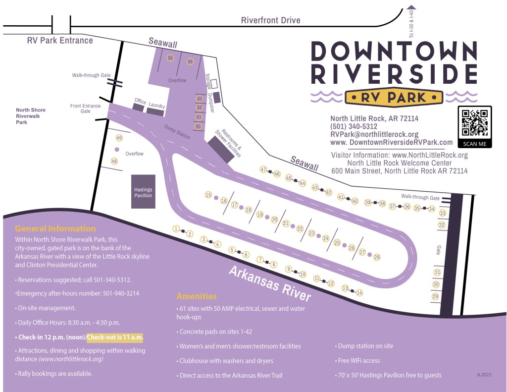 RV Park Map | Downtown Riverside RV Park